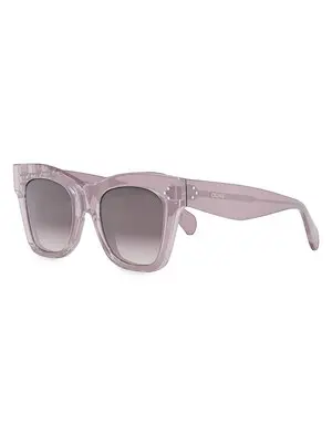 Celine 50mm Square Cat-eye Sunglasses Purple