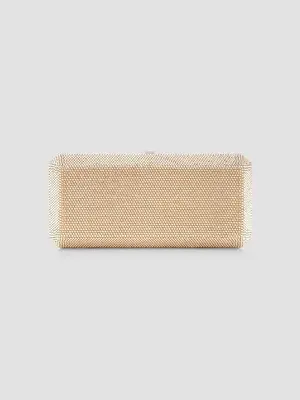 Judith Leiber Slim Rectangle Crystal Clutch - Silver Prosecco