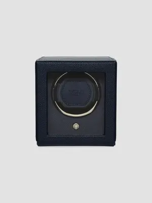Wolf Cub Watch Winder With Cover - Blue