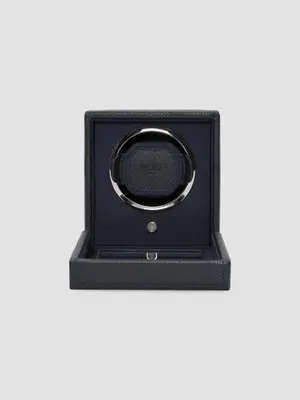 Wolf Cub Watch Winder With Cover - Blue