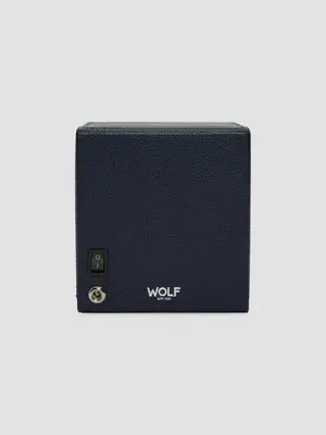 Wolf Cub Watch Winder With Cover - Blue