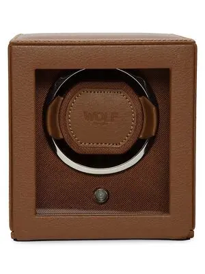 Wolf Cub Watch Winder With Cover Brown