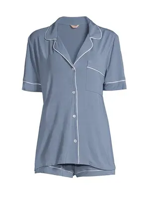 Eberjey Gisele Relaxed 2-piece Pajama Set Costal Blue