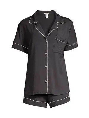 Eberjey Gisele Relaxed 2-piece Pajama Set Graphite