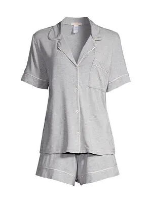 Eberjey Gisele Relaxed 2-piece Pajama Set Heather Grey