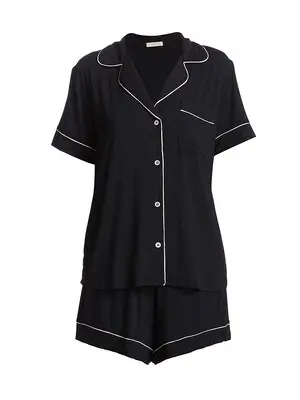 Eberjey Gisele Relaxed 2-piece Pajama Set Mineral Green