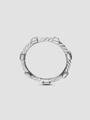 David Yurman Cable Collectibles Stations Stack Ring In 18k