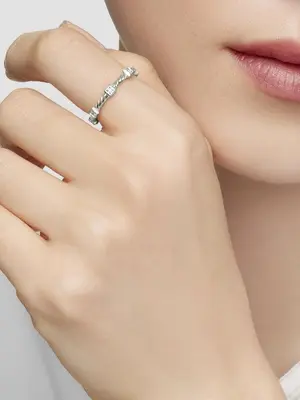 David Yurman Cable Collectibles Stations Stack Ring In 18k