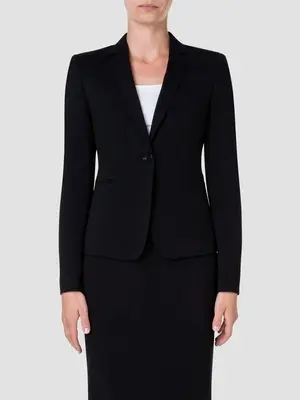 Akris Elets Jersey One-button Blazer