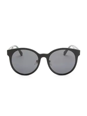 Gucci 55mm Round Sunglasses - Black