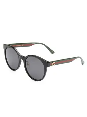 Gucci 55mm Round Sunglasses