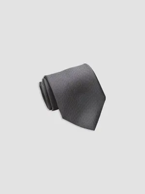 David Donahue Classic Silk Tie Charcoal