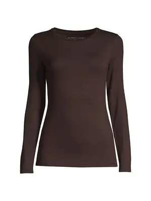 Majestic Filatures Soft Touch Long-sleeve Top Coffee