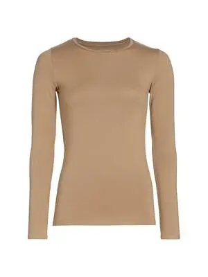 Majestic Filatures Soft Touch Long-sleeve Top Ficelle