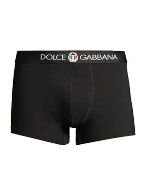 Dolce & Gabbana Men's Sport Crest Boxer Briefs - Black  Black
