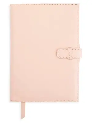 ROYCE NEW YORK Executive Leather Journal Blush Pink