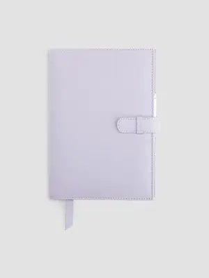 ROYCE NEW YORK Executive Leather Journal - Lavender