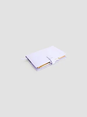 ROYCE NEW YORK Executive Leather Journal - Lavender