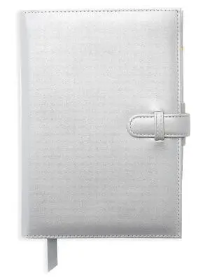 ROYCE NEW YORK Executive Leather Journal Silver
