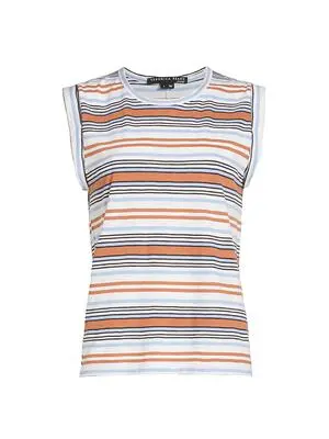 Veronica Beard Women's Dree Muscle T-Shirt - Charcoal  Denim