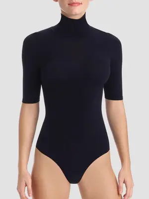 Commando Short-sleeve Turtleneck Bodysuit