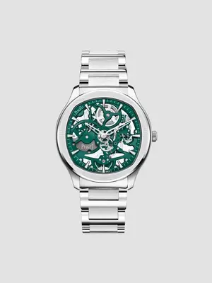 PIAGET Polo Stainless Steel Skeleton Watch - Green