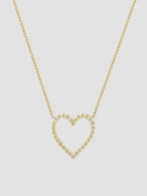 Zoe Chicco 14k & Diamond Heart Pendant Necklace - Yellow