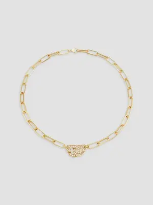 DINH VAN Ottes 18k Yellow & Diamond Openwork Chain Necklace - Gold
