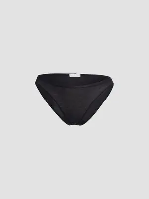 Hanro Cotton Seamless High-cut Brief - Black