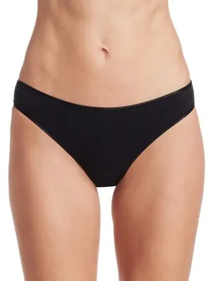 Hanro Cotton Seamless High-cut Brief - Black