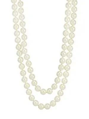 KENNETH JAY LANE Faux Rope Necklace - Pearl