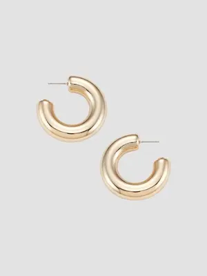 KENNETH JAY LANE 14k--plated Tube Hoop Earrings - Gold