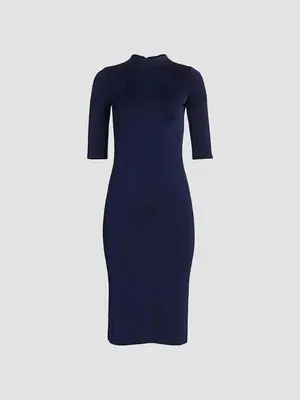 Alice + Olivia Delora Knit Bodycon Dress - Navy
