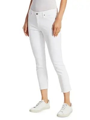 Ag Prima Sateen Mid-rise Crop Cigarette Pants