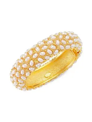 KENNETH JAY LANE Goldtone Faux Bangle Bracelet