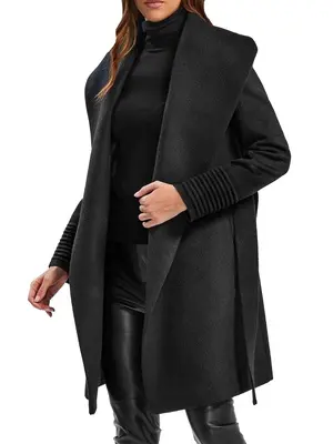 Sentaler Shawl-collar Wrap Coat