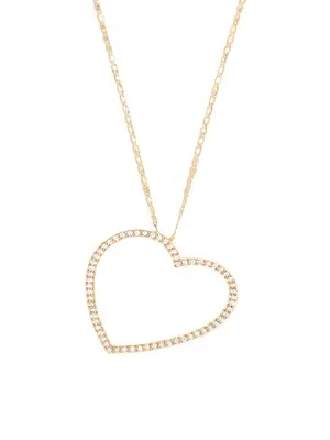Lana Jewelry 14k Gold & Diamond Flawless Heart Pendant Necklace - Yellow