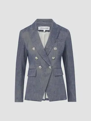 Veronica Beard Miller Dickey Jacket Blue Melange