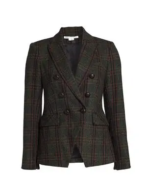 Veronica Beard Miller Dickey Jacket Forest Multi
