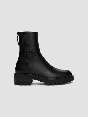 AQUAZZURA Saint Honore Leather Combat Booties