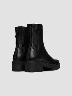 AQUAZZURA Saint Honore Leather Combat Booties