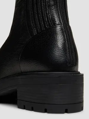 AQUAZZURA Saint Honore Leather Combat Booties
