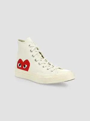 Play Comme Des Garcon Cdg Play X Converse Chuck Taylor All Star High-top Sneakers - Beige