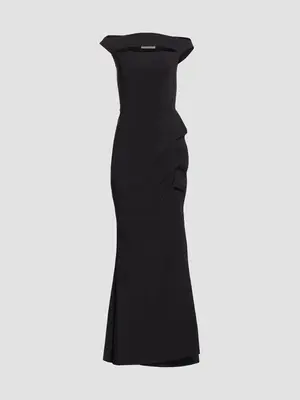 Chiara Boni La Petite Robe Melania Off-the-shoulder Gown - Black