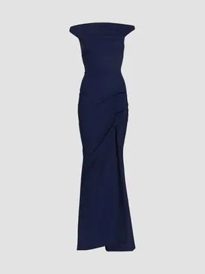 Chiara Boni La Petite Robe Melania Off-the-shoulder Gown - Blue Notte