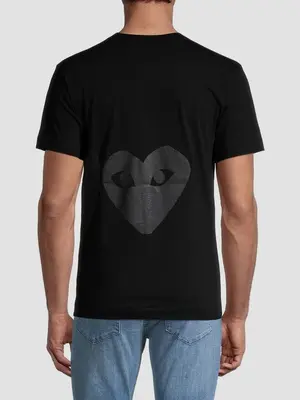Play Comme Des Garcon Two Hearts Print Graphic Tee