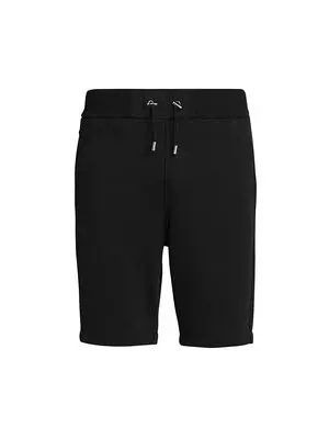 Balmain Men's Logo Print Bermuda Shorts - Noir Blanc  Noir Blanc