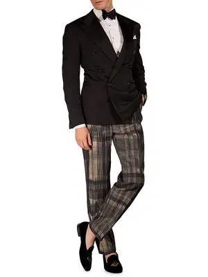 Ralph Lauren Purple Label Solid Silk Bow Tie - Black
