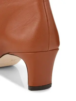Staud Wally Leather Ankle Boots - Black