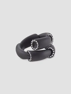 Vhernier Calla Diamond & Titanium Ring